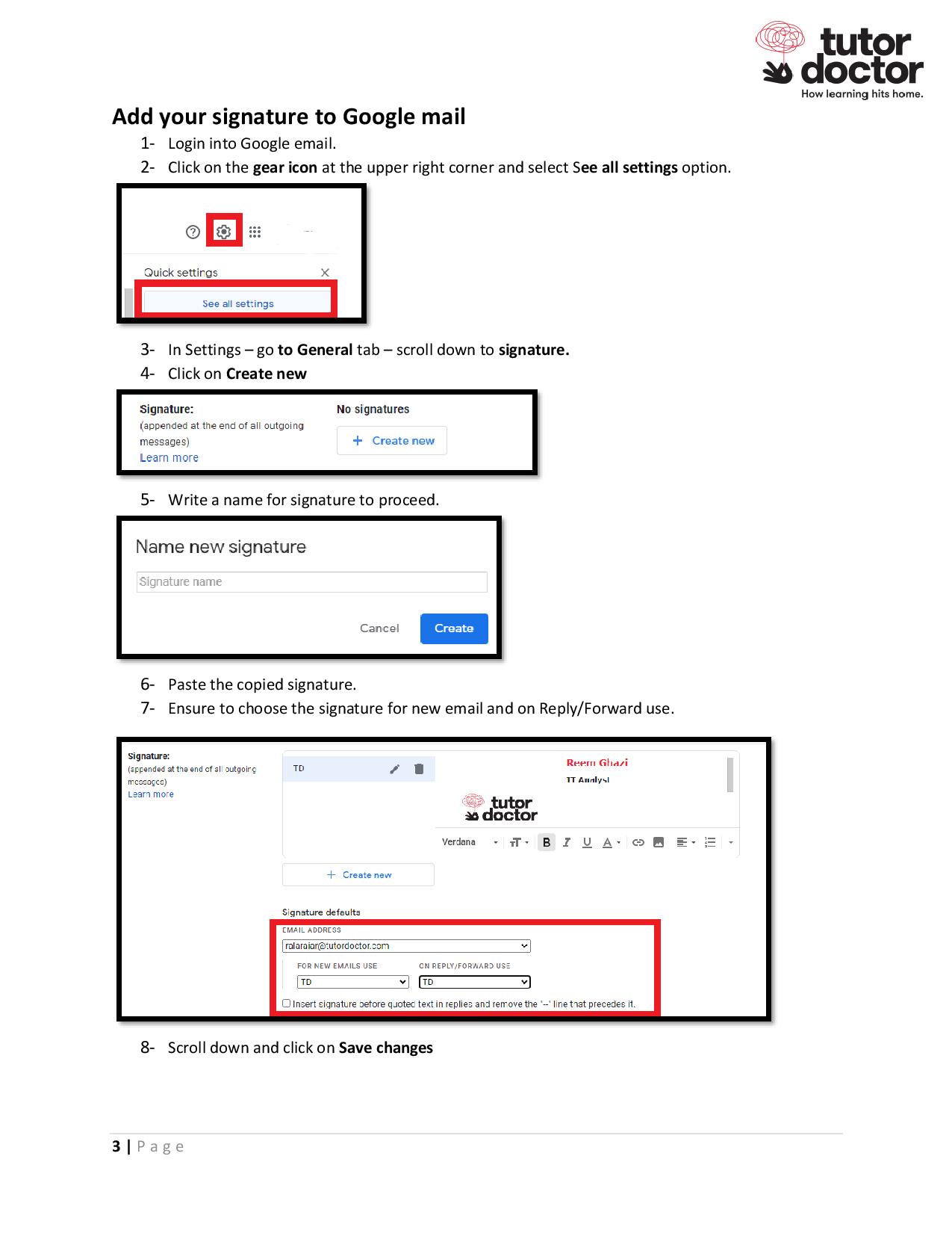 Set up email signature in Google platform Set up email signature in Google platform